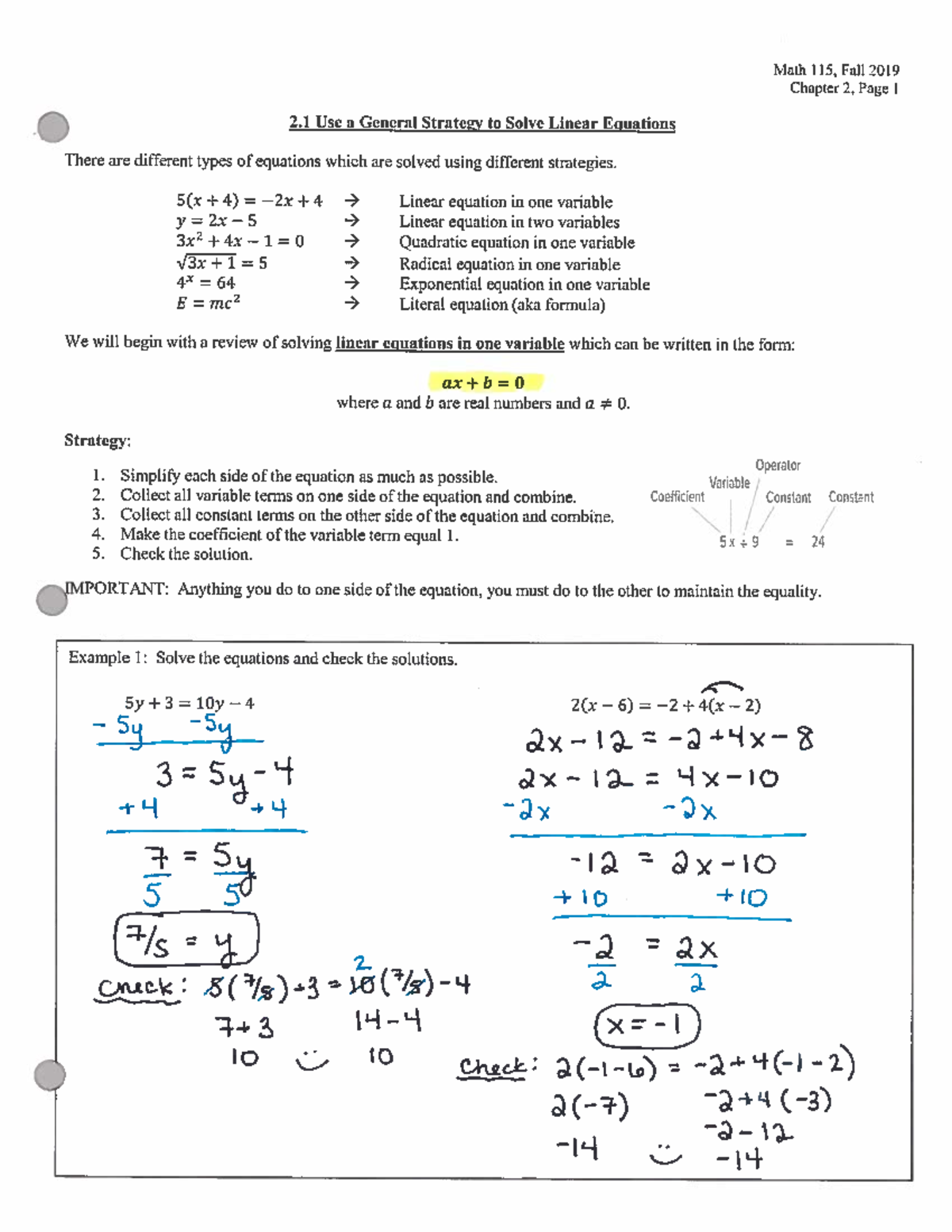 Ch 2 Lecture Notes 2 Math 115 Warning Decodescan Unexpected Mcu Data Current Marker