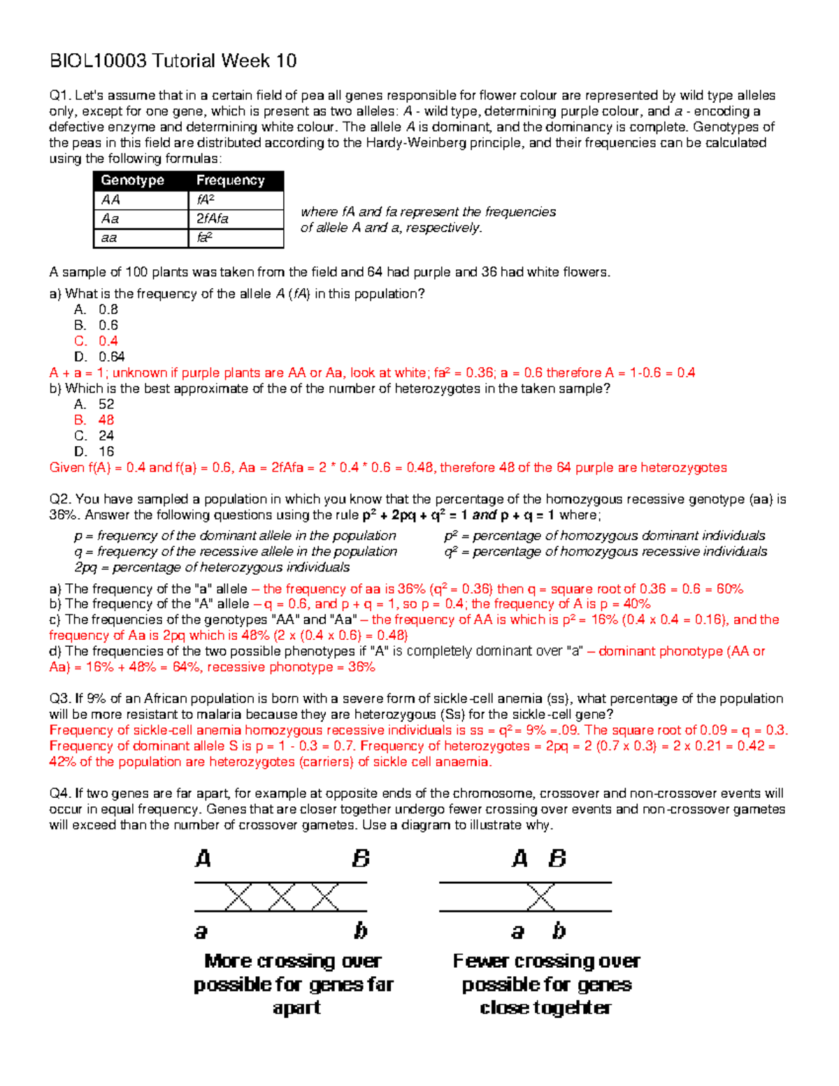 BIOL10003 2019 Tutorial Week 10 - Answers - BIOL10003 Tutorial Week 10 ...
