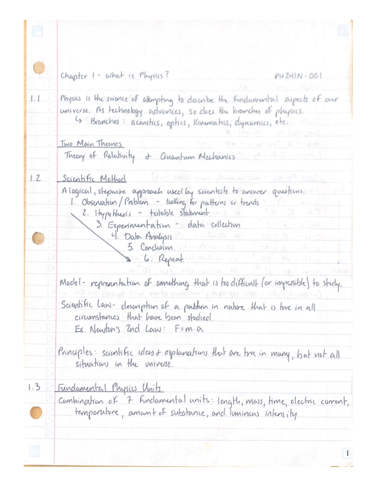 Theary Of Relativity Notes From Lecture Surrounding Chapter 1 What Is Physics From Openstax
