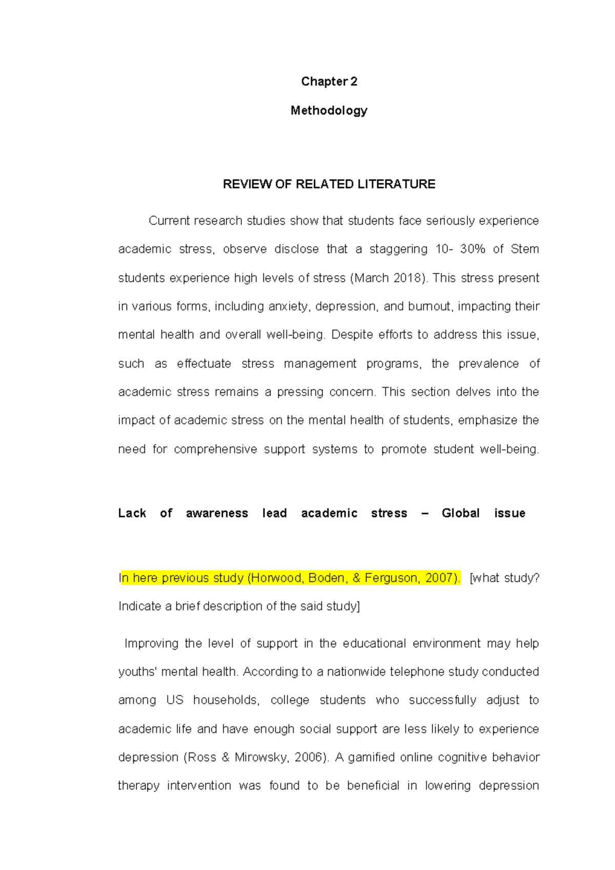 Chapter-2- Final - Chapter 2 Methodology REVIEW OF RELATED LITERATURE ...