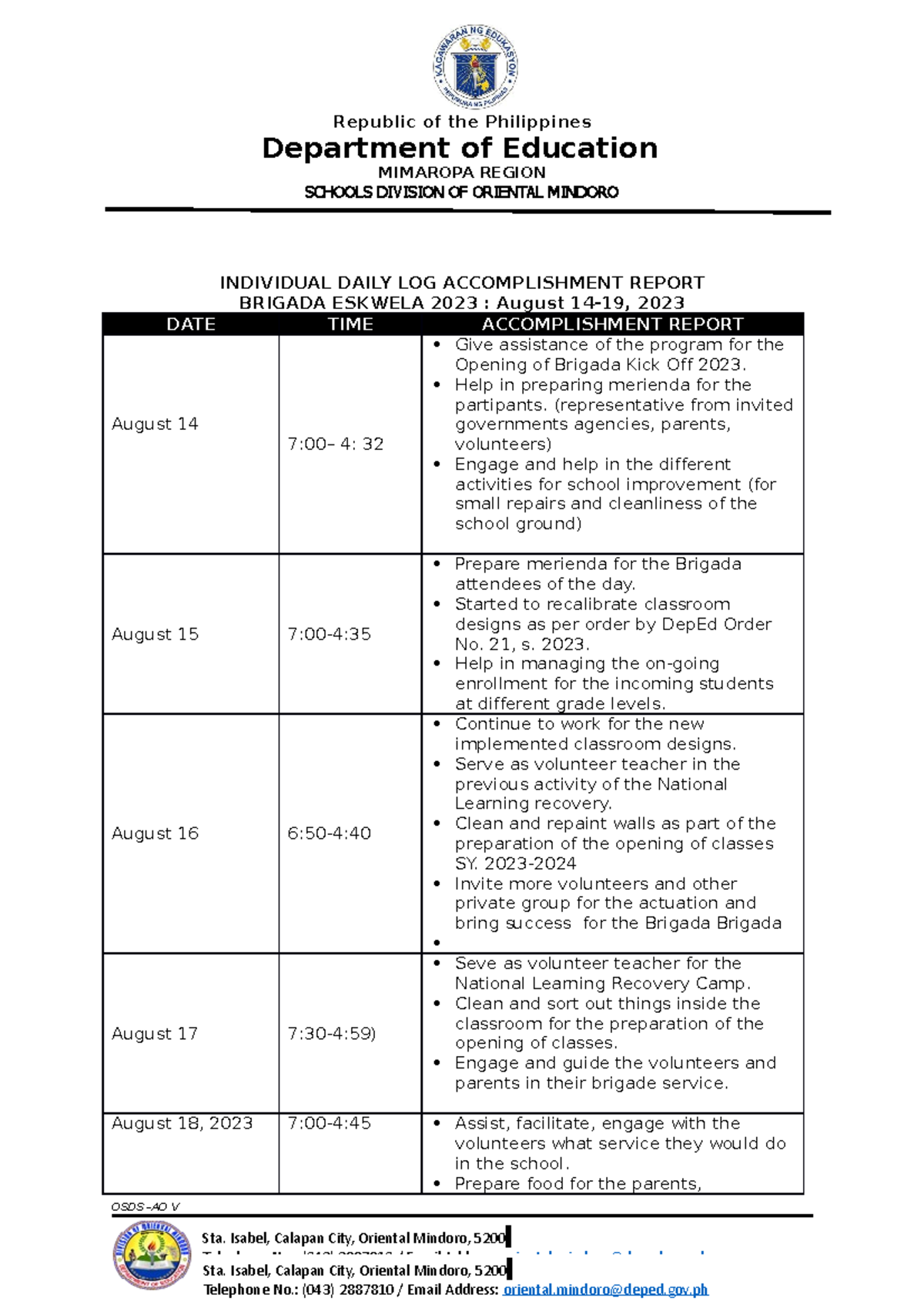 Sample Idlar 1 3 Auto Recovered - Sta. Isabel, Calapan City, Oriental ...