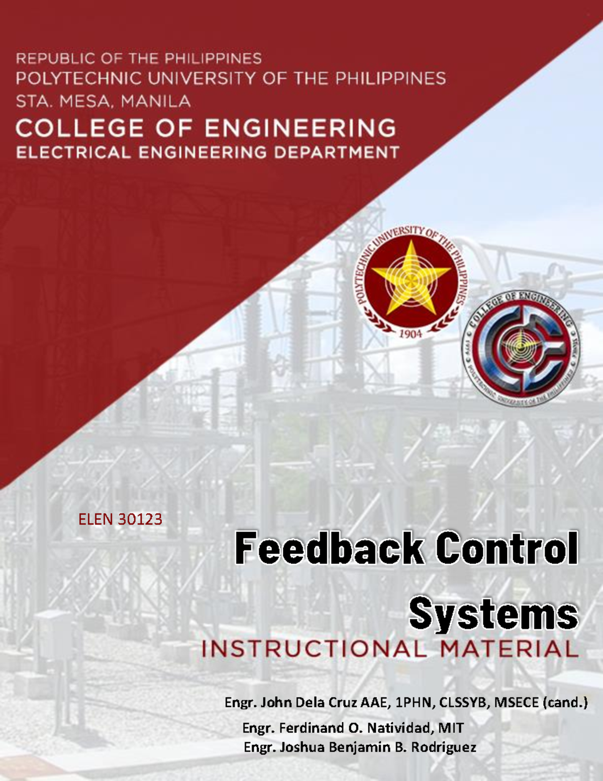Instructional-Materials ELEN-30123-Feedback-Control-Systems - ELEN 3012 ...