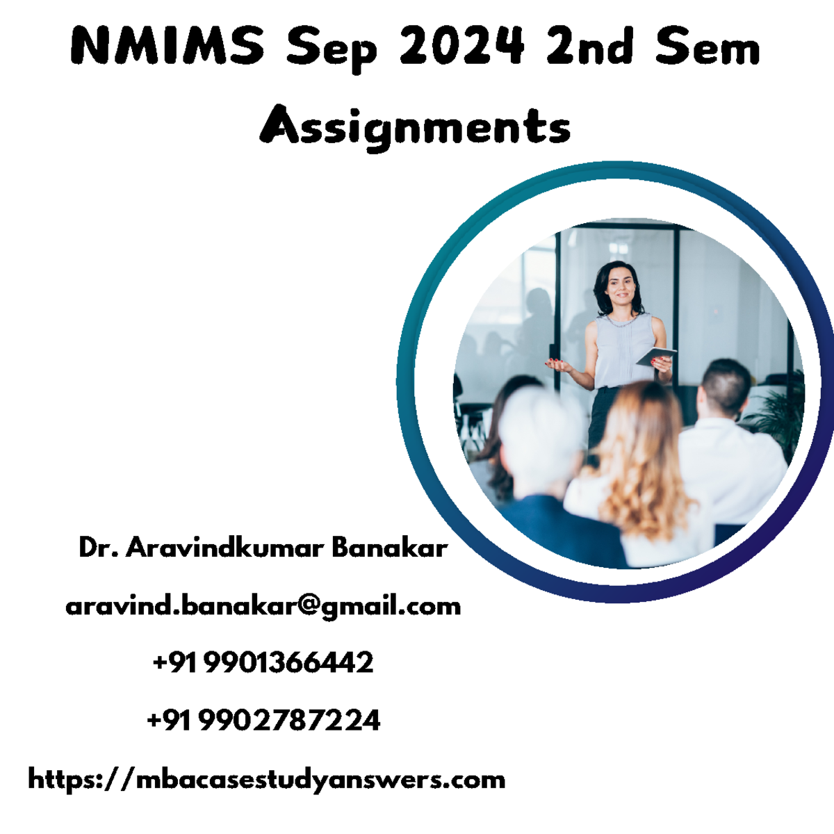 NMIMS SEP 2024 2nd Sem Assignments by Dr. Aravind Banakar - 9901366442 - 9902787224 - Studocu