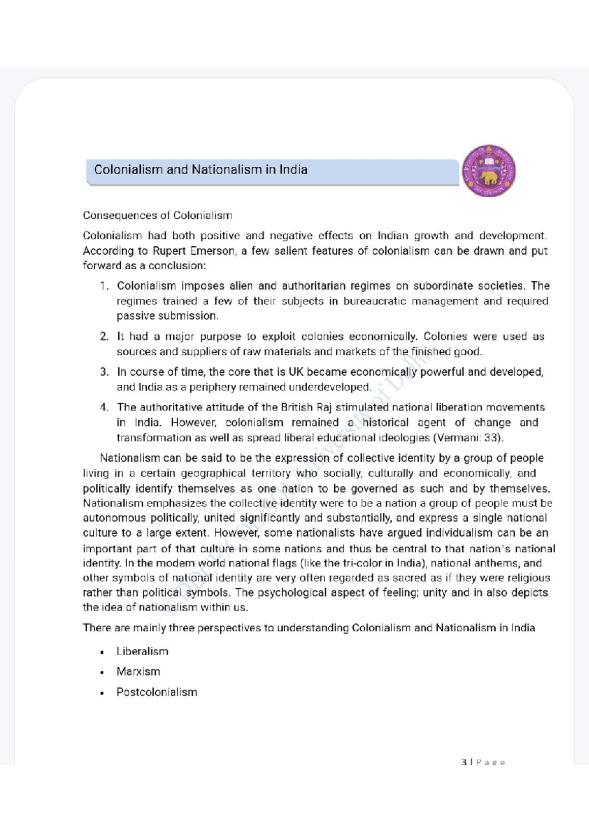 Colonialism and nationalism in India - Studocu