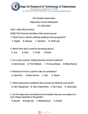 HE Cookery 9 Quarter 3 Module 1 - TLE - HE - COOKERY Quarter 3 – Module ...