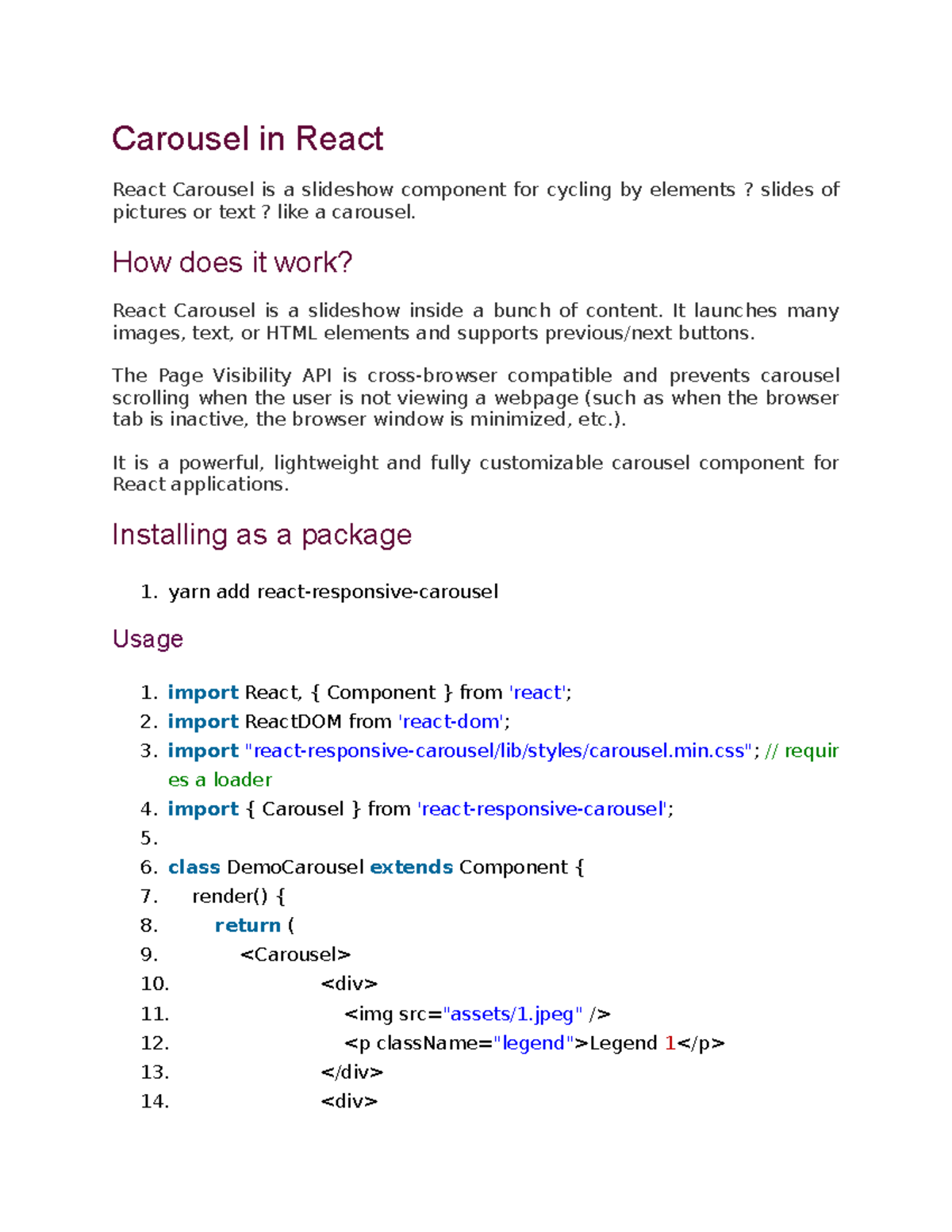 Carousel In React Tutorial Work For Better Understanding Of The Concepts Carousel In React