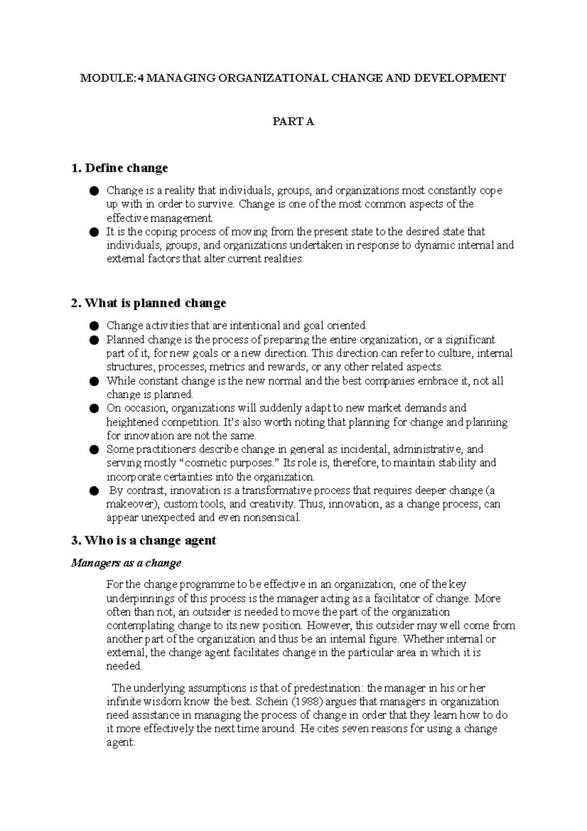 Module 4 Managing organizational change and development - Psychology ...