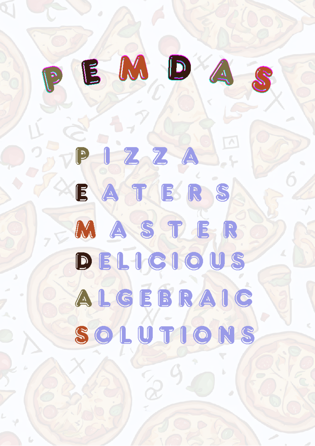 Pemdas - Bachelor of Science and Accoutancy - P i z z a E a t e r s M a ...