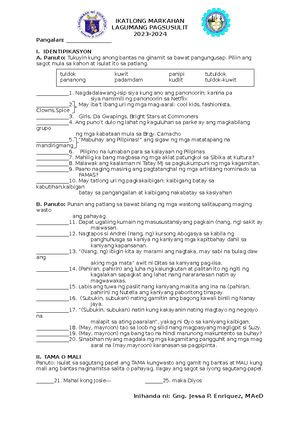 Concept NOTE - Filipino sa Piling Larang - Department of Education ...