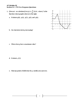 AP Calculus BC - Full Practice Exam w/ Answers 1 - AP® Calculus BC Exam SECTION I: Multiple ...