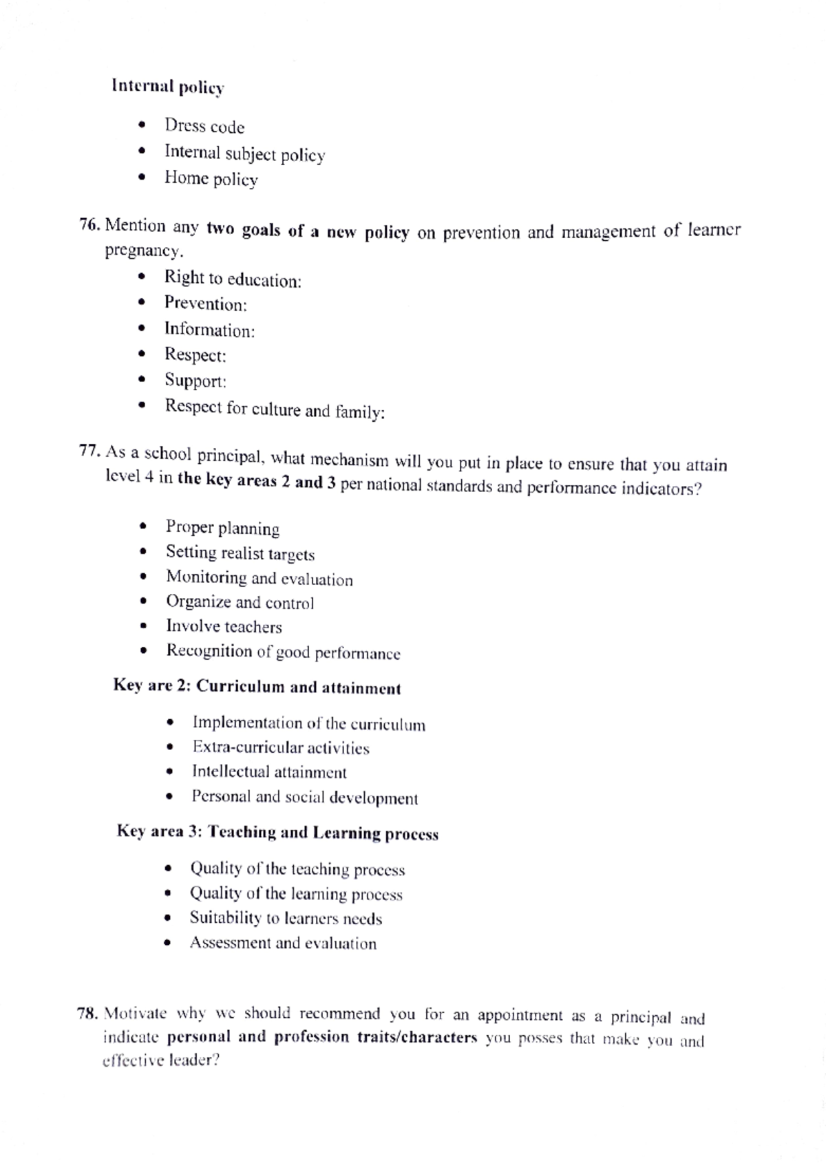 Key are2 & 3 (implementation) - Internal policy Dress code Internal ...
