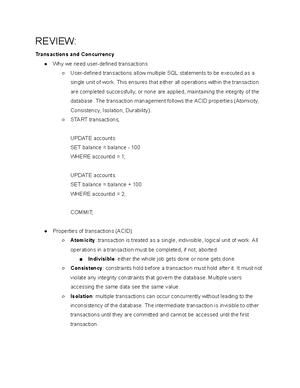 INFO90002 Sample Exam 1 Solutions - INFO90002 PRACTICE EXAM 1 SOLUTION School of Computing and ...