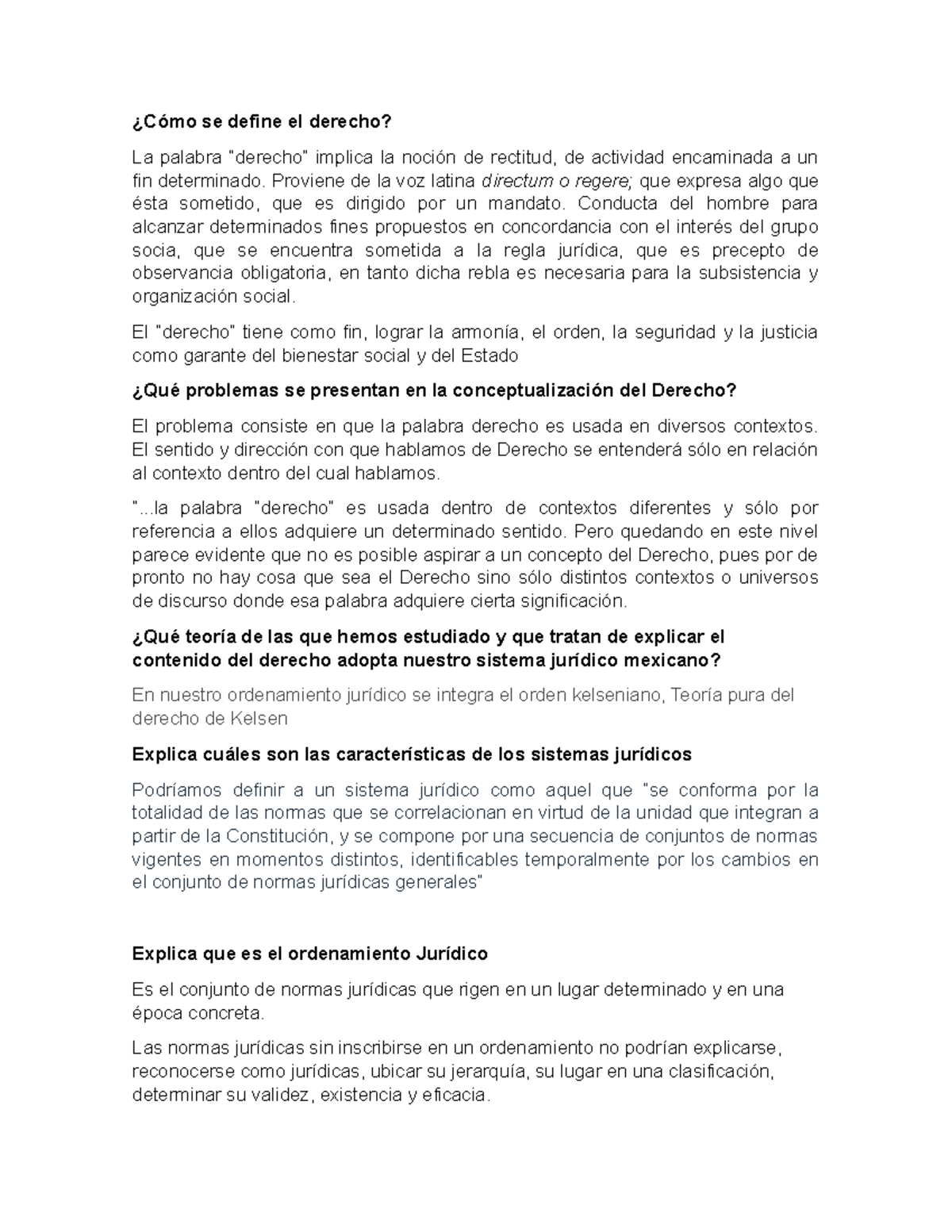 Guia teoria del derecho - ¿Cómo se define el derecho? La palabra ...