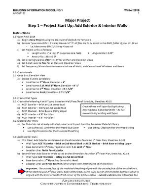 BIM1 Project Step 2 - Step by step process on how to model House in ...