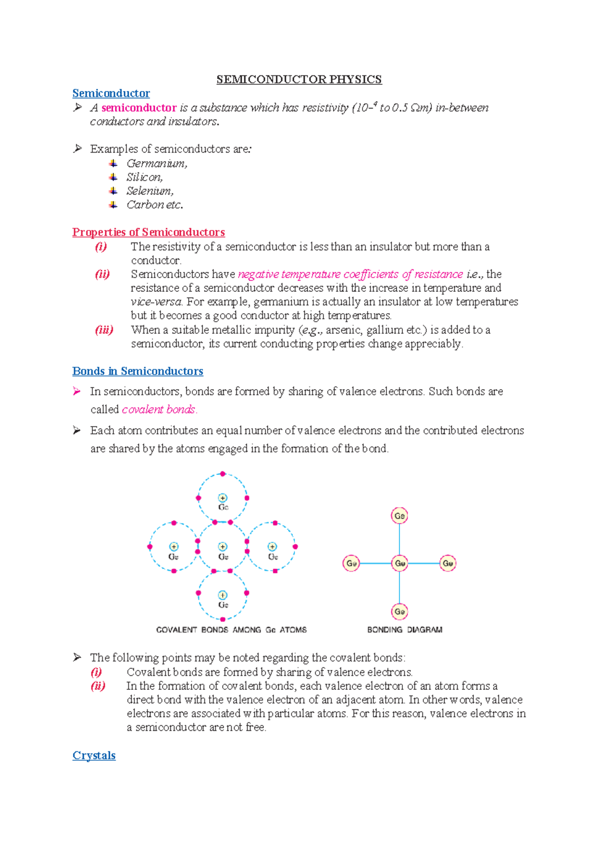 05 Semiconductor Physics - SEMICONDUCTOR PHYSICS Semiconductor A semiconductor is a substance ...