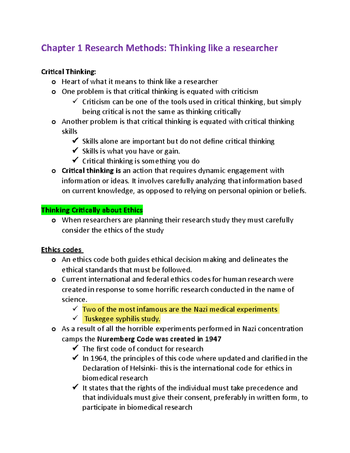 Chapter 1-4 Research Methods Research Methods, Statistics, and ...