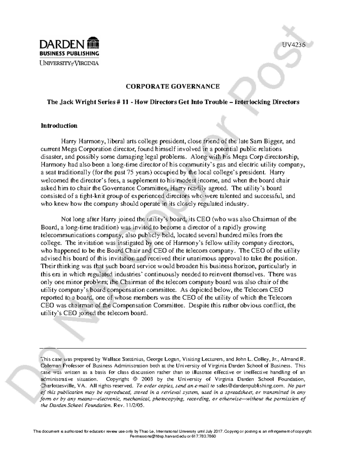 Corporate Governance The Jack Wright Series # 11 - How Directors Get ...