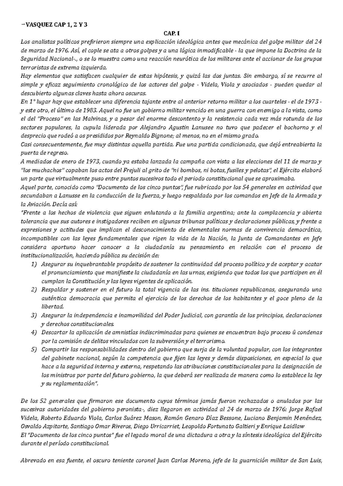 → Vasquez CAP 1, 2 Y 3 - Psicologia Politica unidad - →VASQUEZ CAP 1, 2 Y 3 CAP. I Los analistas ...