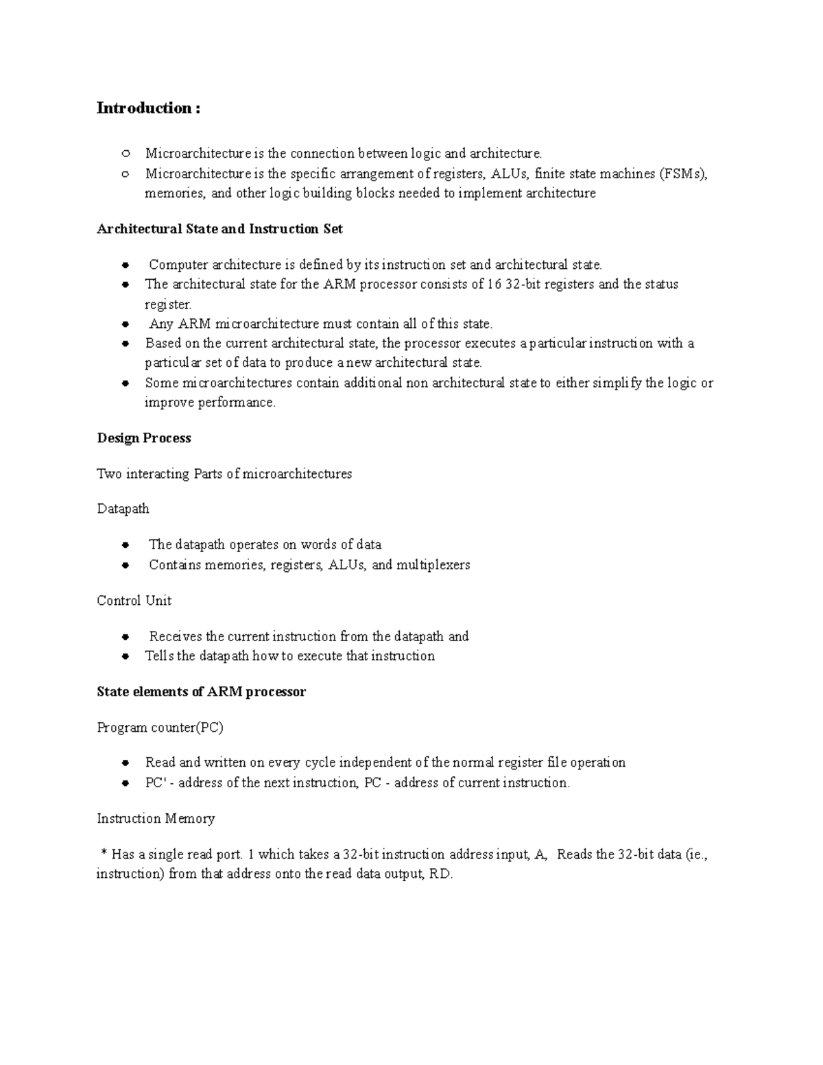Chapter 7 Micro-architectures - Introduction : Microarchitecture is the connection between logic ...
