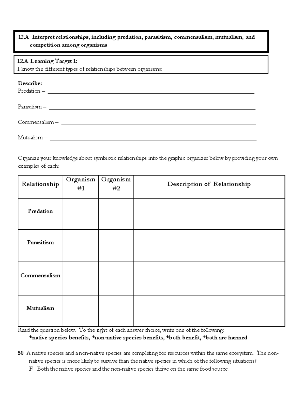 Category 5 Week 1 Day 5 Fillable-1 - Describe: Predation – - Studocu