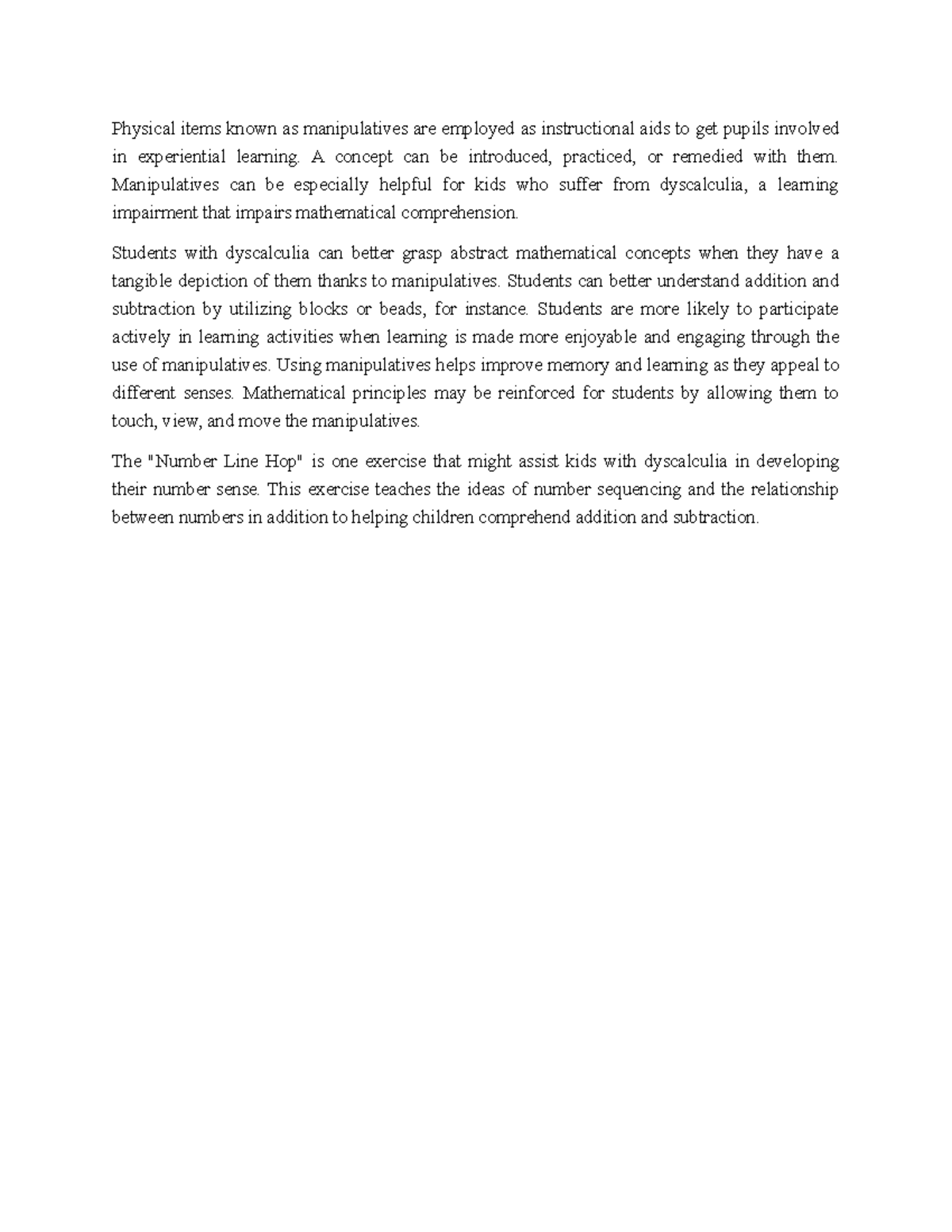 teaching mathematics methodologies - Physical items known as ...