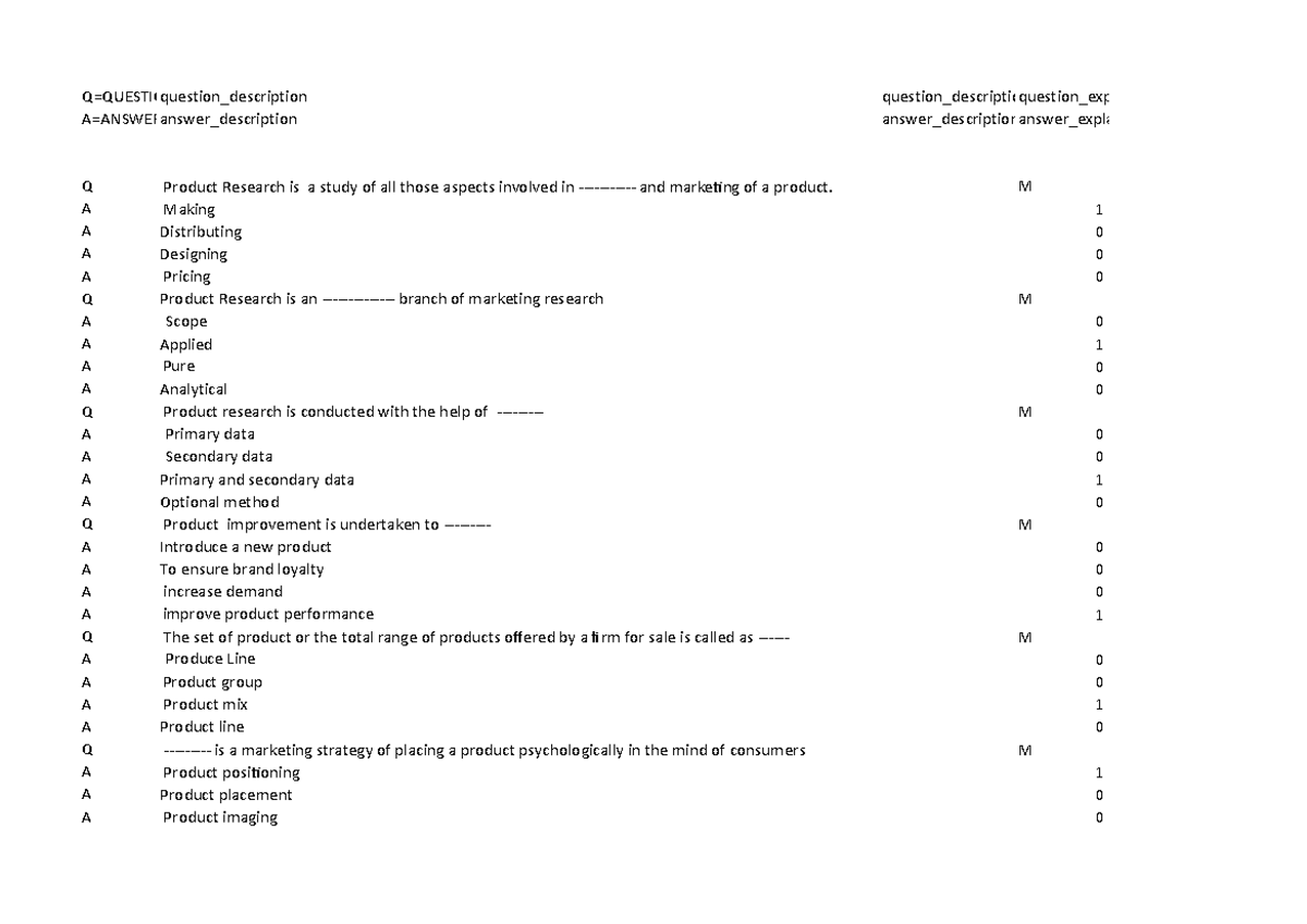 MR sample question MR sample question , marketing research of tybcom ...