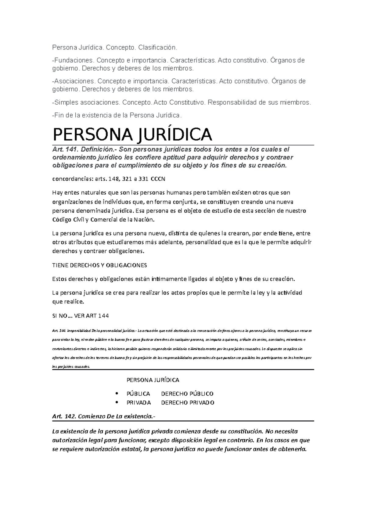 Persona Jurídica - Ameal Romano, apuntes de clase - Persona Jurídica ...