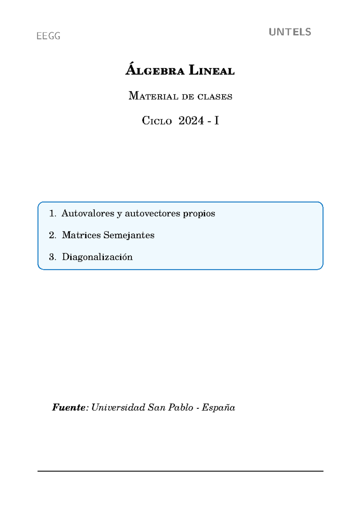 Unidad 4 ALG - Auto valores - Algebra Lineal - EEGG UNTELS Álgebra ...