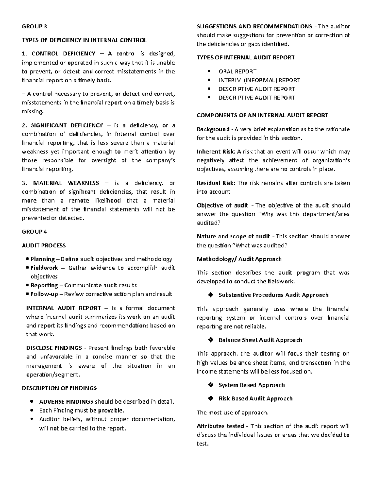 IA reviewer finals - GROUP 3 TYPES OF DEFICIENCY IN INTERNAL CONTROL 1 ...