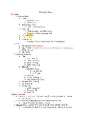 335 Outline Exam 4 - Med surge notes - 335 Outline Exam 4 Hematologic ...
