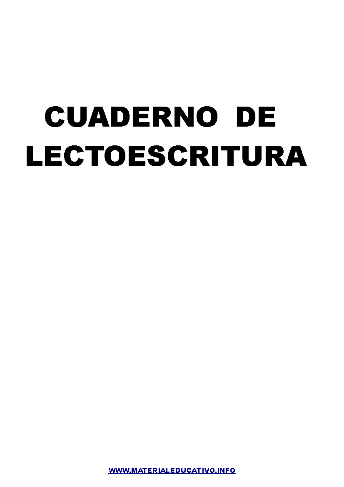 Estupendo Cuaderno de Lectoescritura para 1er y 2do Grado - CUADERNO DE ...