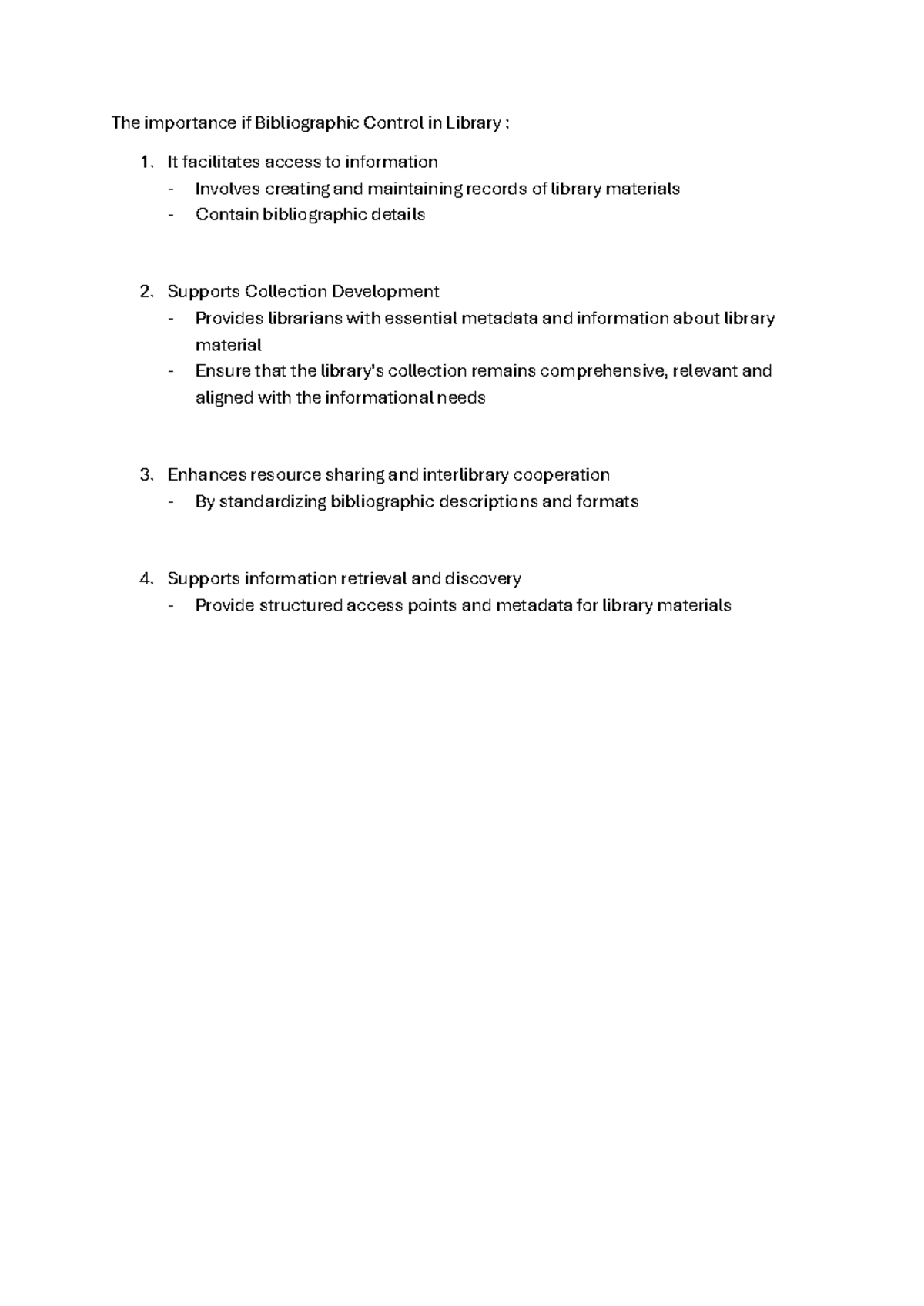 The importance if Bibliographic Control in Library - It facilitates ...