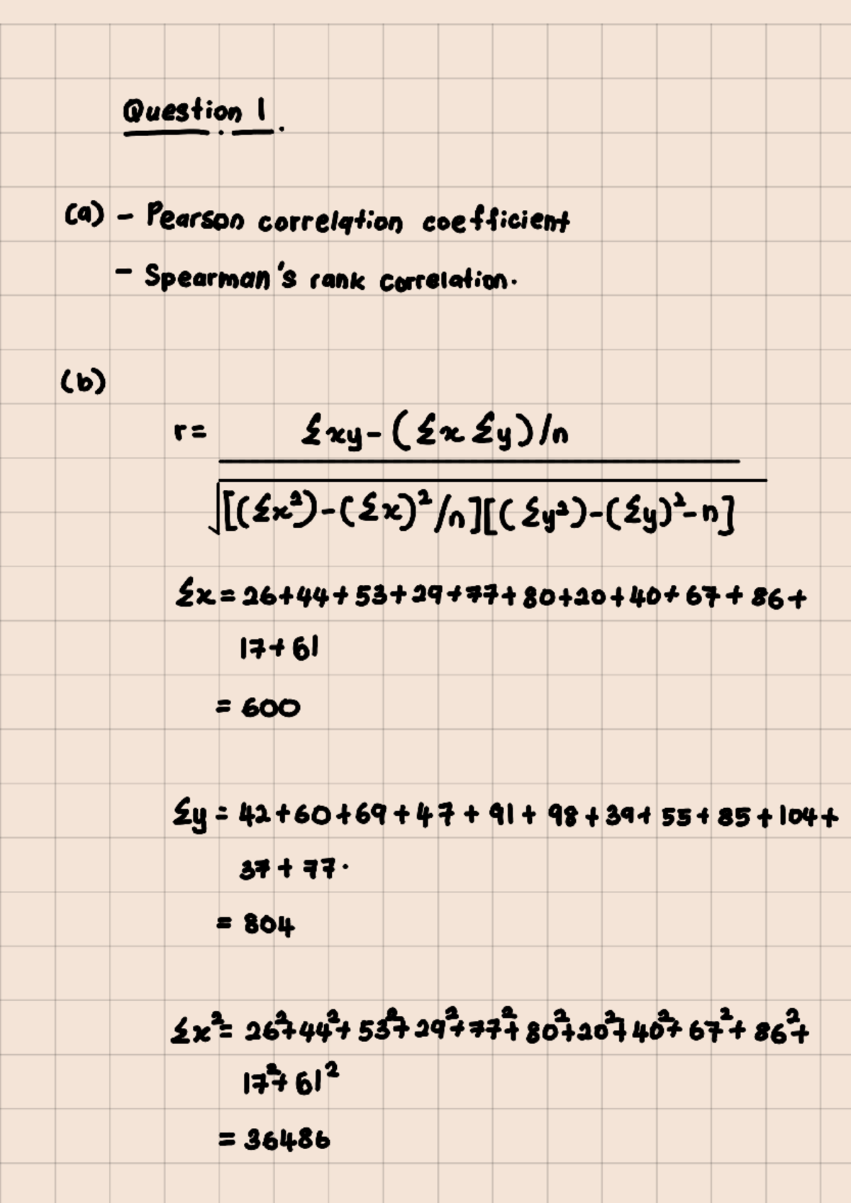 Q1 & Q2 Assignment 4 - niuce - Question I . (a) pearson correlation coefficient rank correlation ...