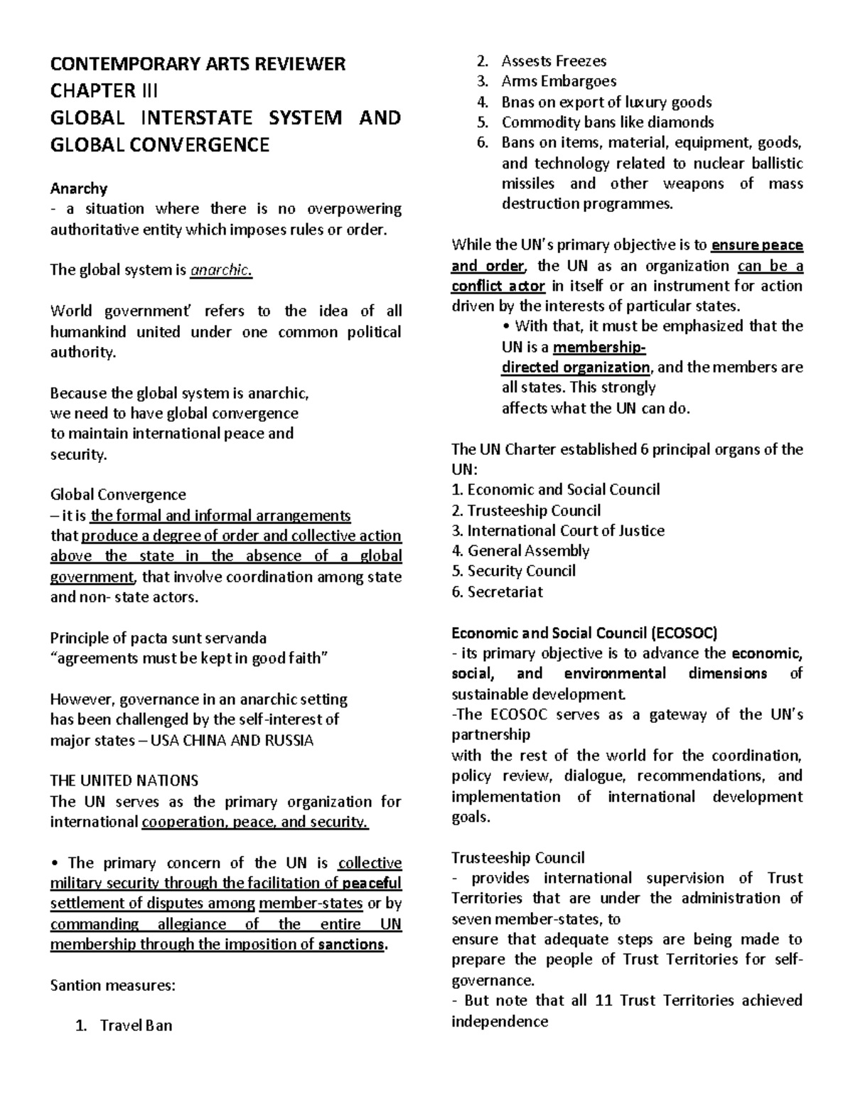 Contemporary ARTS Reviewer - CONTEMPORARY ARTS REVIEWER CHAPTER III ...