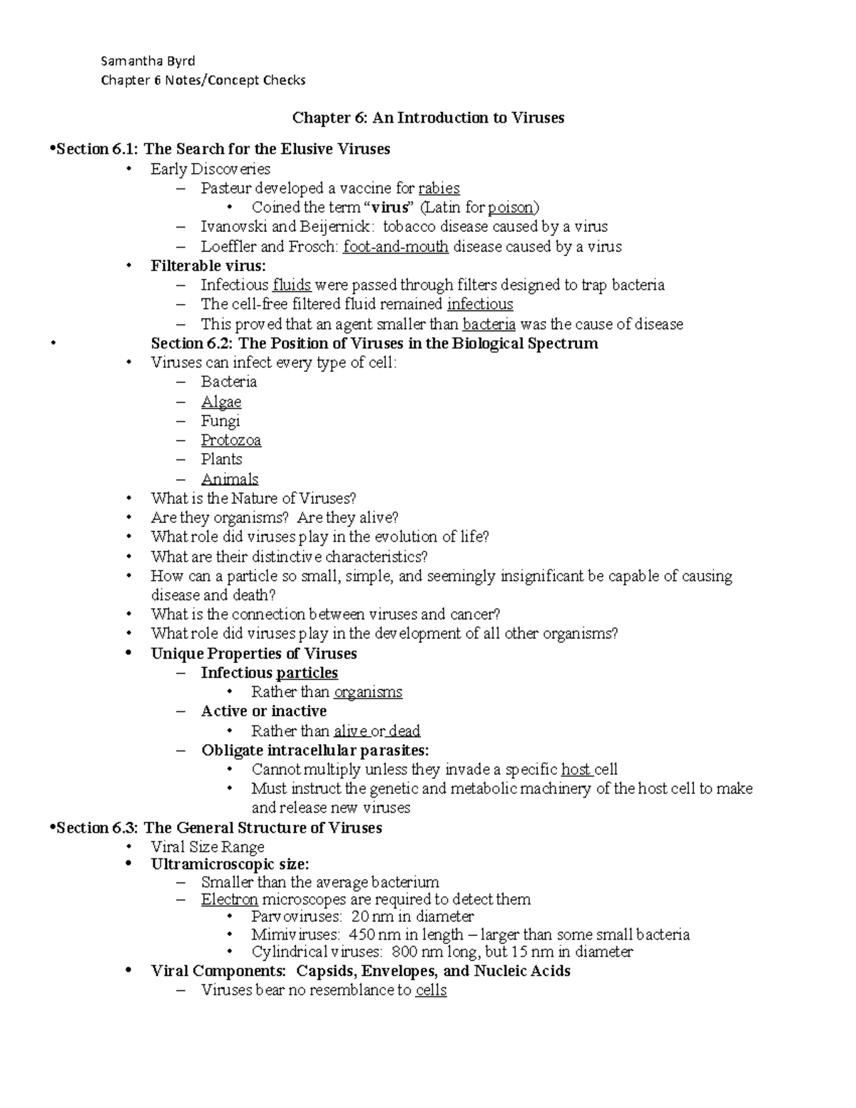 Sbyrd Ch6 Notes Concept Checks Chapter 6 Notesconcept Checks Chapter 6 An Introduction To