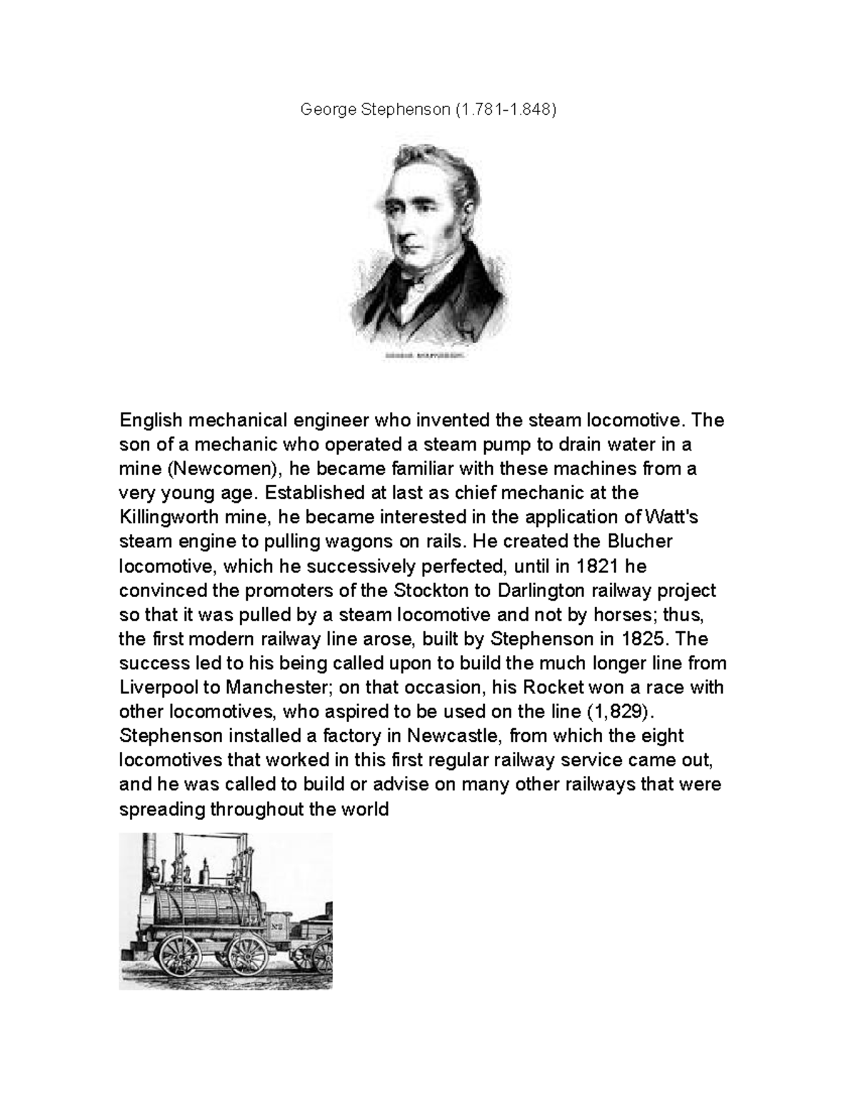 AF2 -1723539 -George Stephenson - George Stephenson (1.781-1) English ...