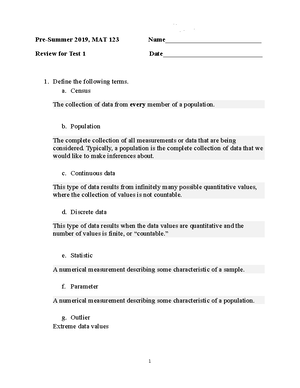 SPSS 1 - Practice Questions - SPSS 1 Questionnaire (Round all numerical ...