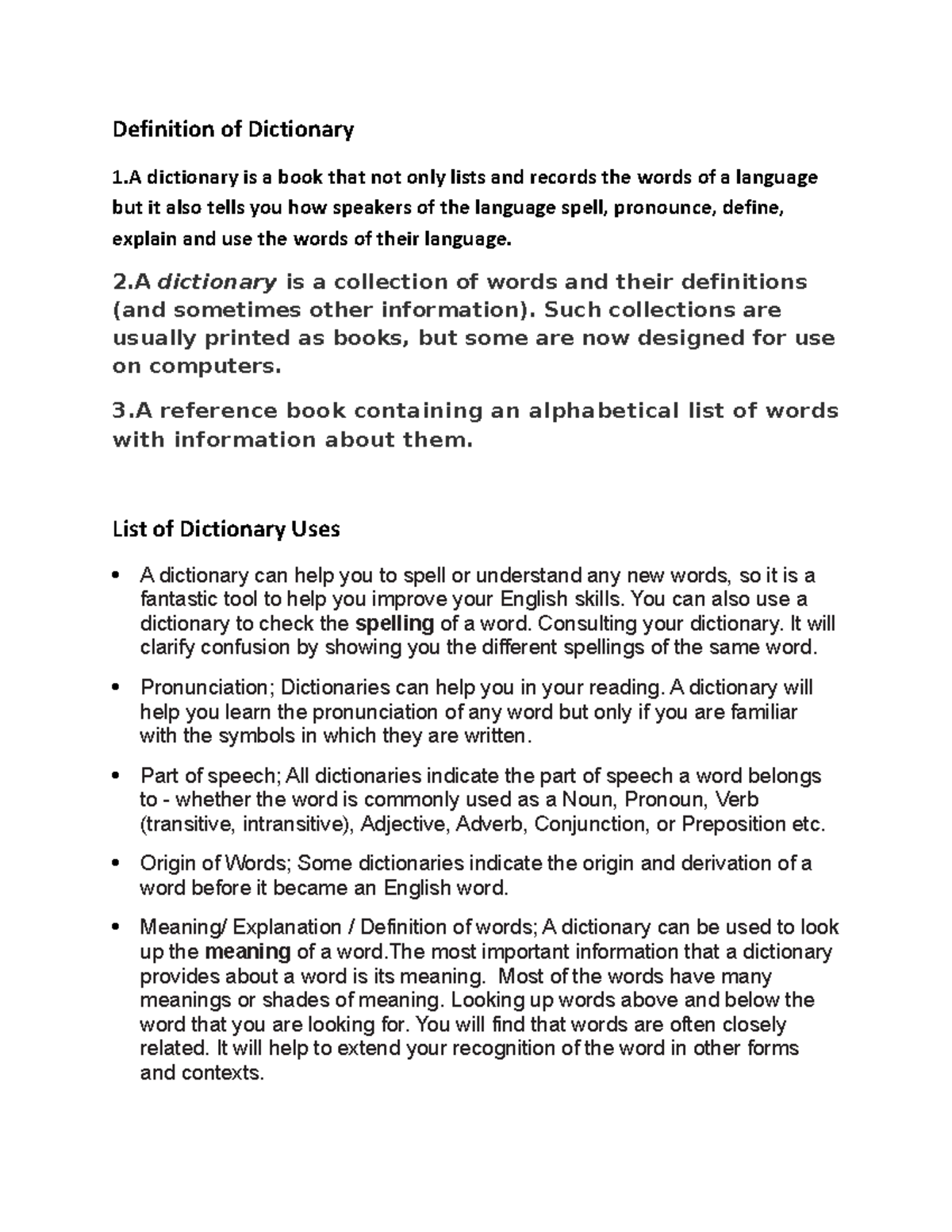 Lesson 1 - helpful matertial for english comprehension - Definition of ...