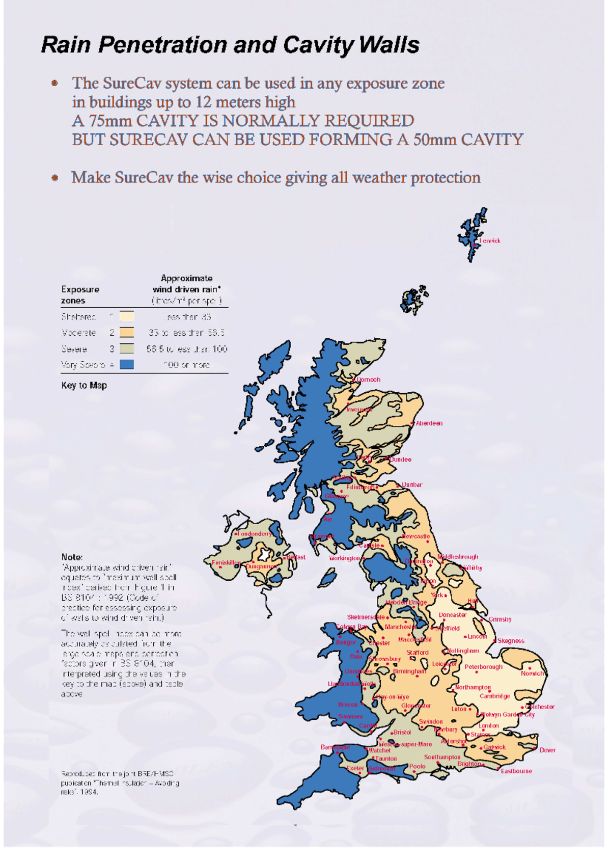 UK Wind driven rain - For structural analysis of accelerated build ...