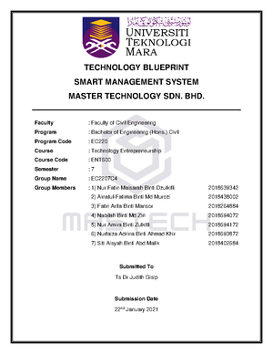 ENT600 NPD report - ENT 600 TECHNOLOGY ENTREPRENEURSHIP ENT NEW PRODUCT ...