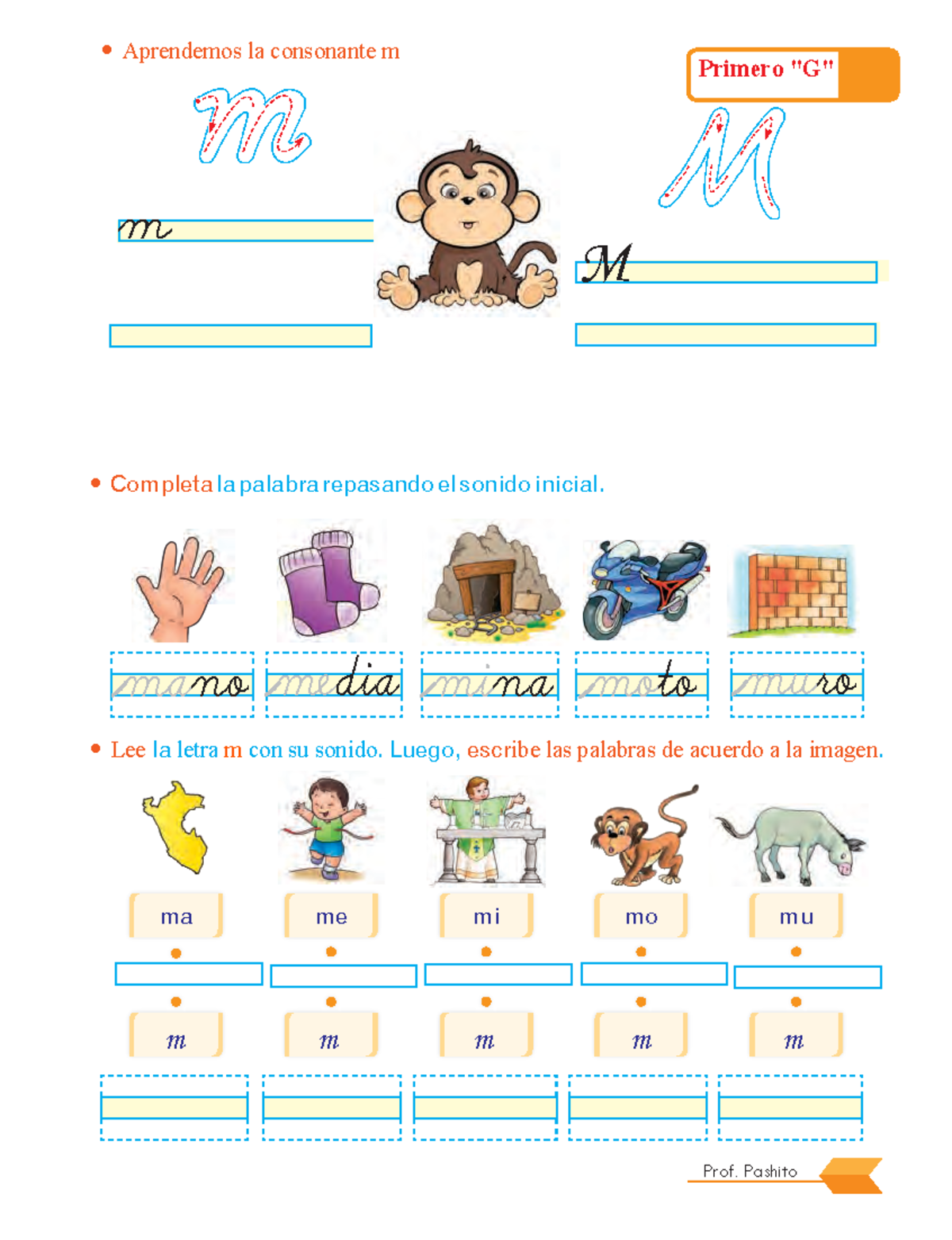1° Act 6 tarbajo con m - PRIMER GRADO - Comunicacion Y Lenguaje - Prof ...