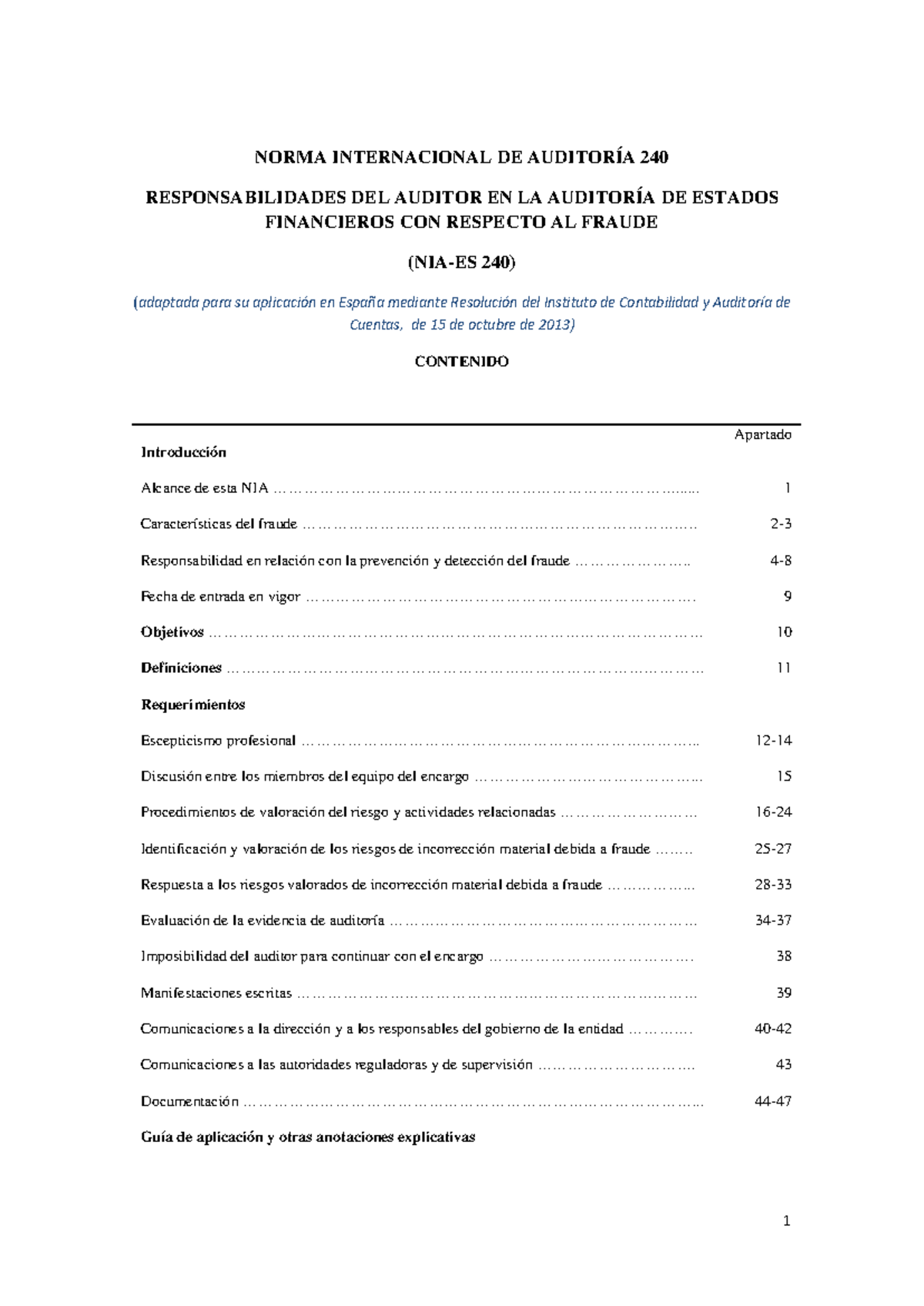 NIA 240 Responsab.DEL Auditor EN LA Auditoría DE EE.FF Respecto AL ...