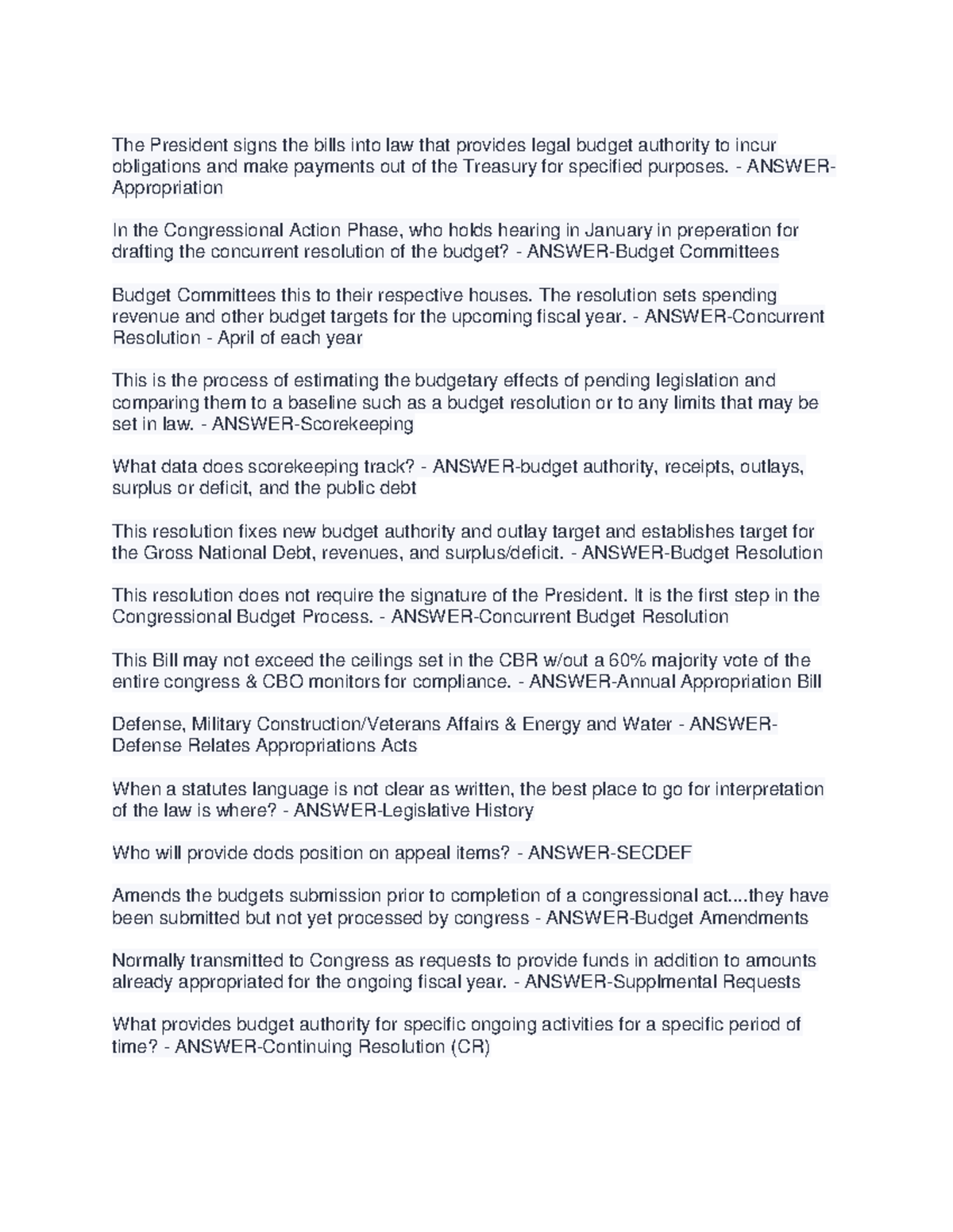 CDFM Module 1 Exam Update 2024-4 - The President signs the bills into ...