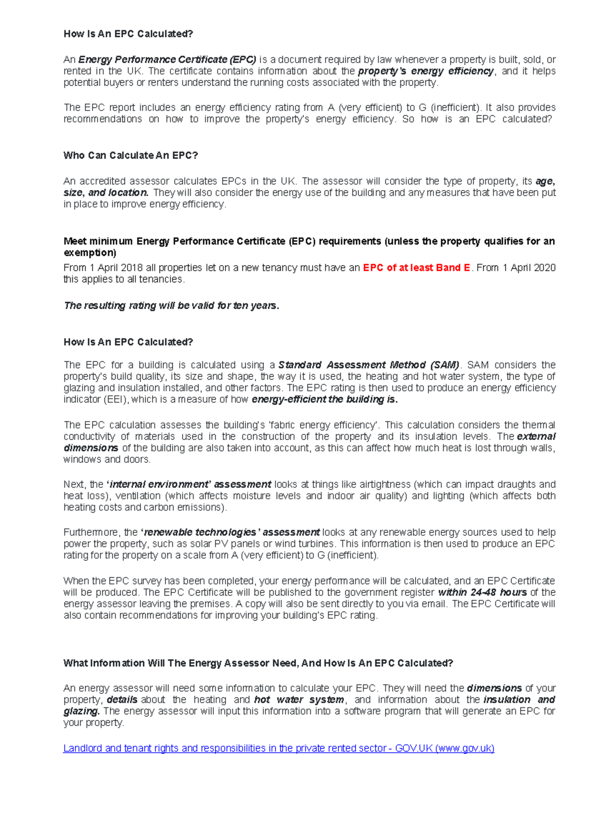 How Is An EPC Calculated - The certificate contains information about ...