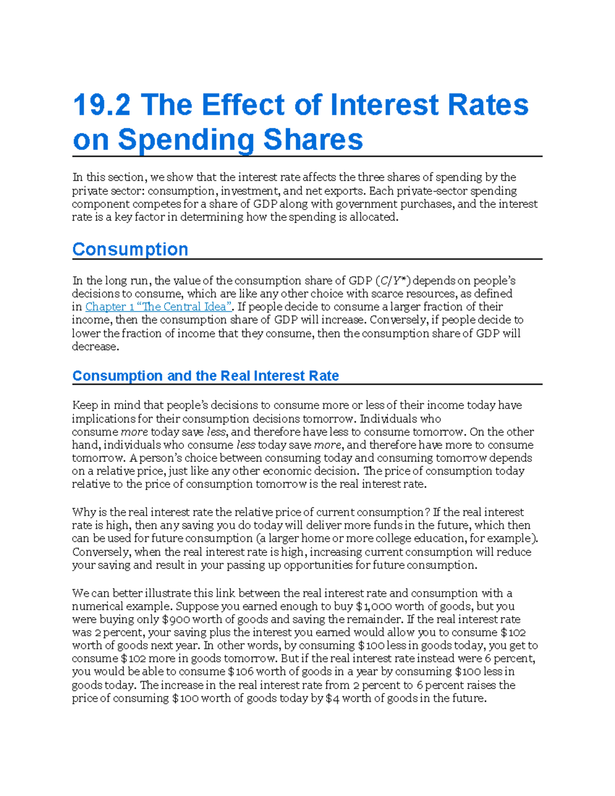 19.2 The Effect of Interest Rates on Spending Shares - Each private ...