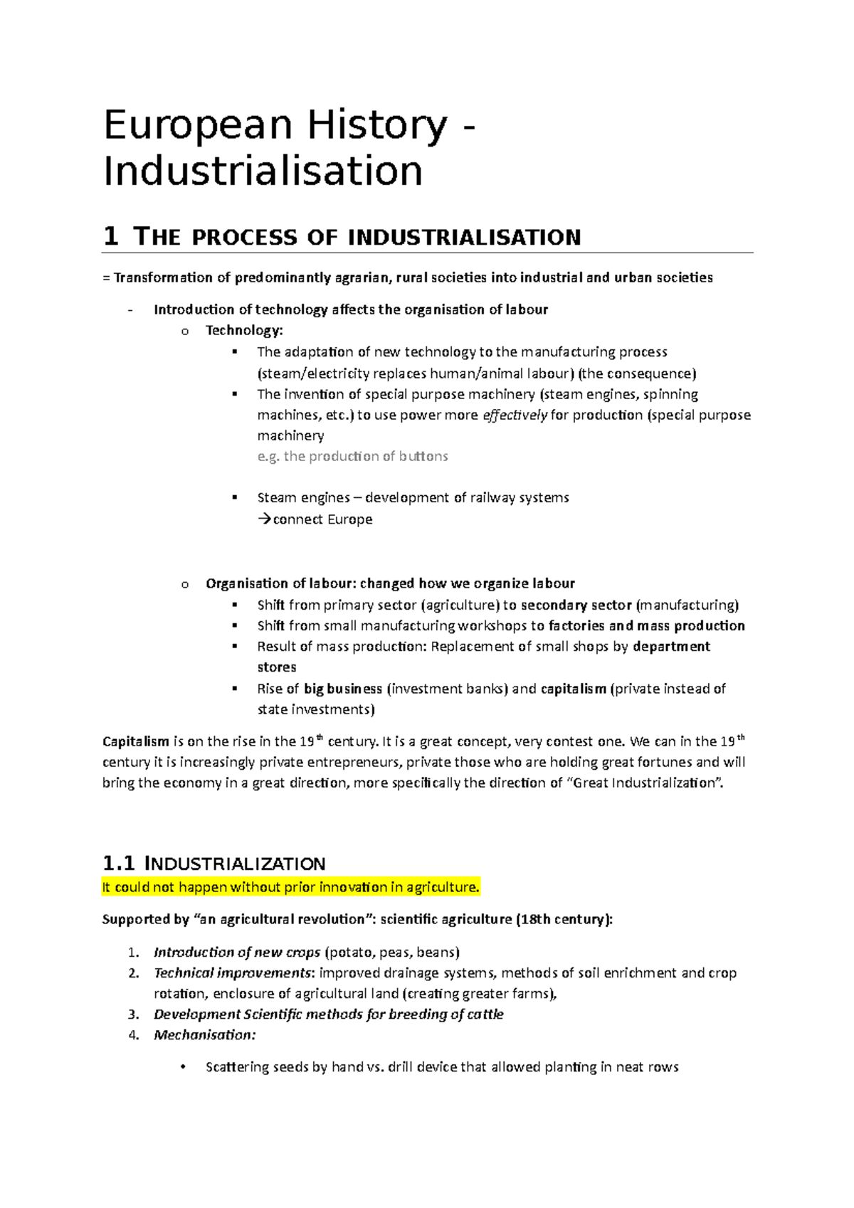 Industrialisation:The process of industrialisation (1750-1914) +Three ...