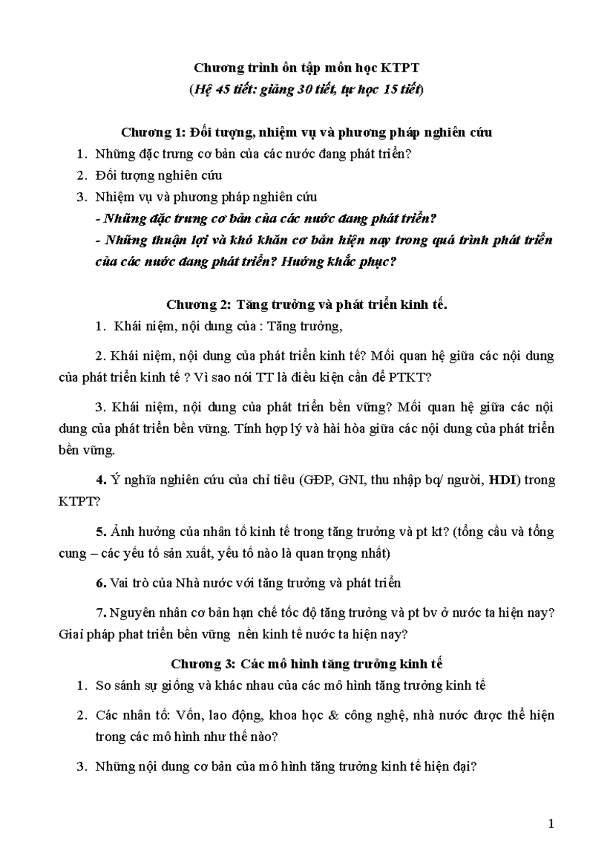 De cuong on tap KTPT gui SV - Chương trình ôn tập môn học KTPT (Hệ 45 ...