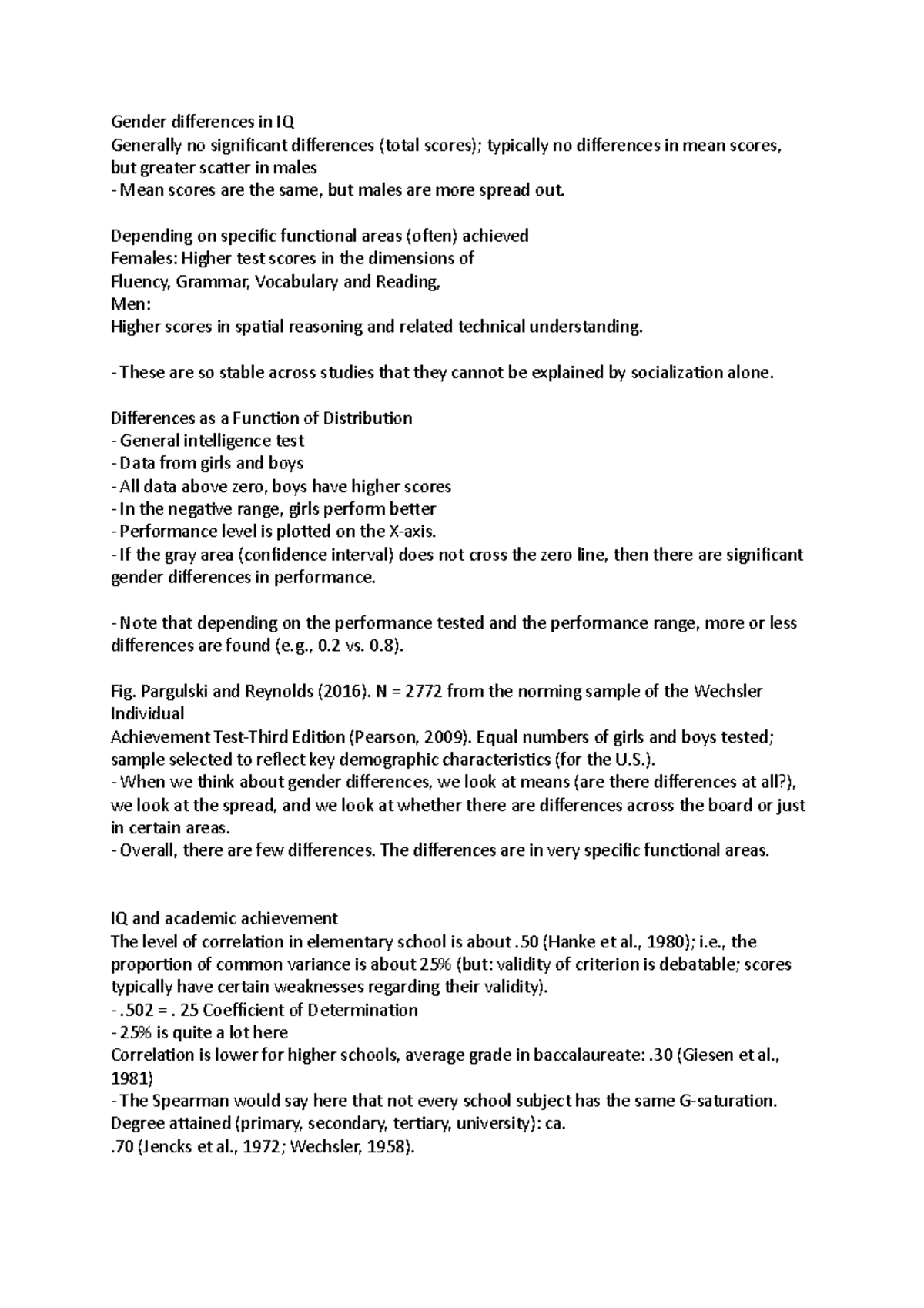 Gender differences in IQ - Gender differences in IQ Generally no ...