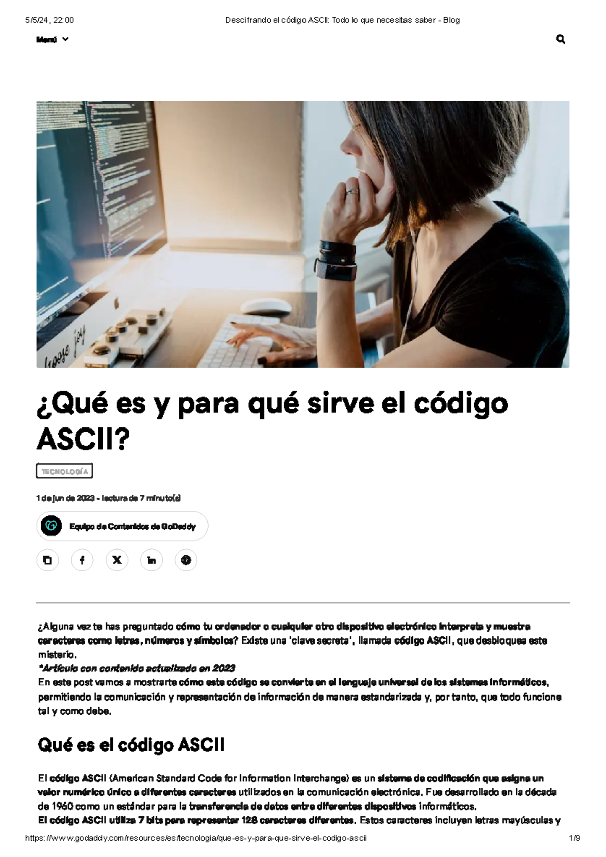 Descifrando el código Ascii Todo lo que necesitas saber - Blog - ¿Qué ...