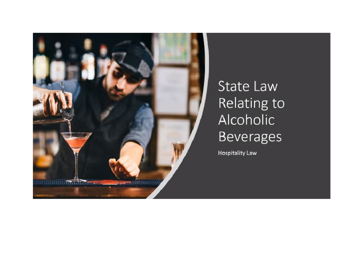 # 11 Alcholic Beverages - Constitutional Law - Studocu